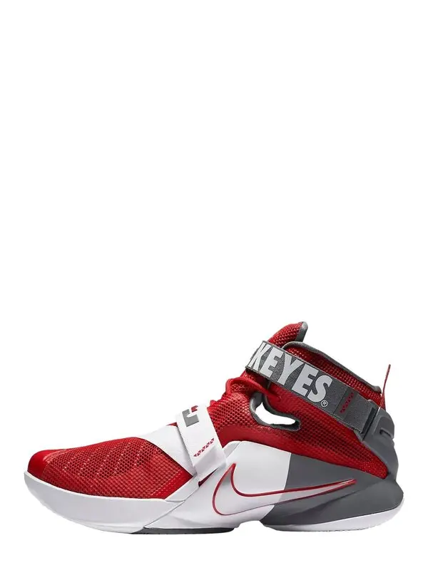 Nike Lebron Soldier 9 Premium 'ohio State Buckeyes - White/grey/red