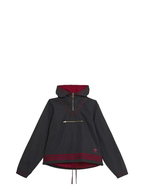 Adidas Originals Hooded Printed Anorak Jacket - Black