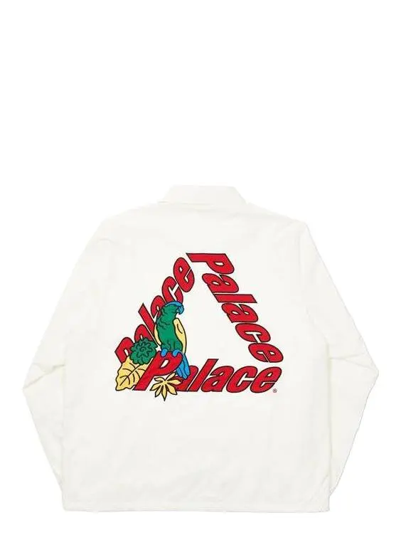 PALACE Embroidered Logo Coach Jacket - White