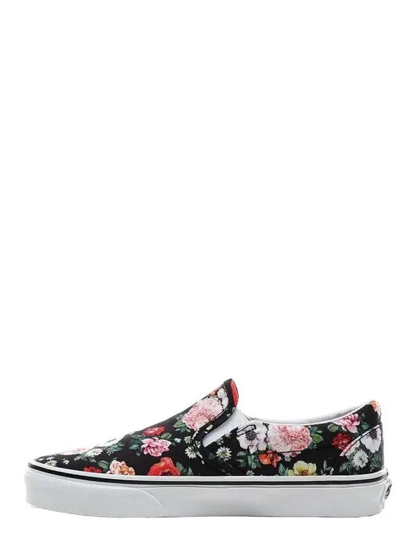 VANS Slip-on Garden Floral Print Sneakers - Black