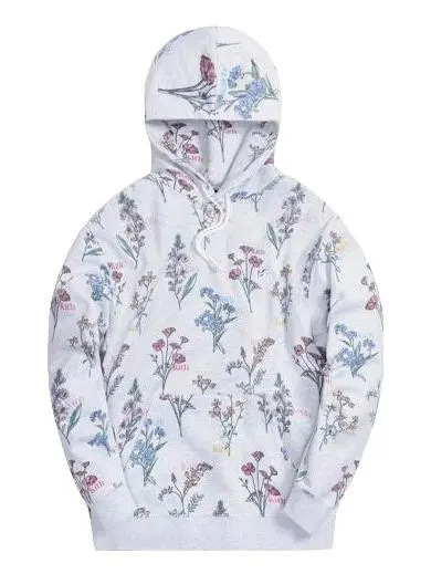 Kith Botanical Floral Williams Iii Hoodie - Lught Grey
