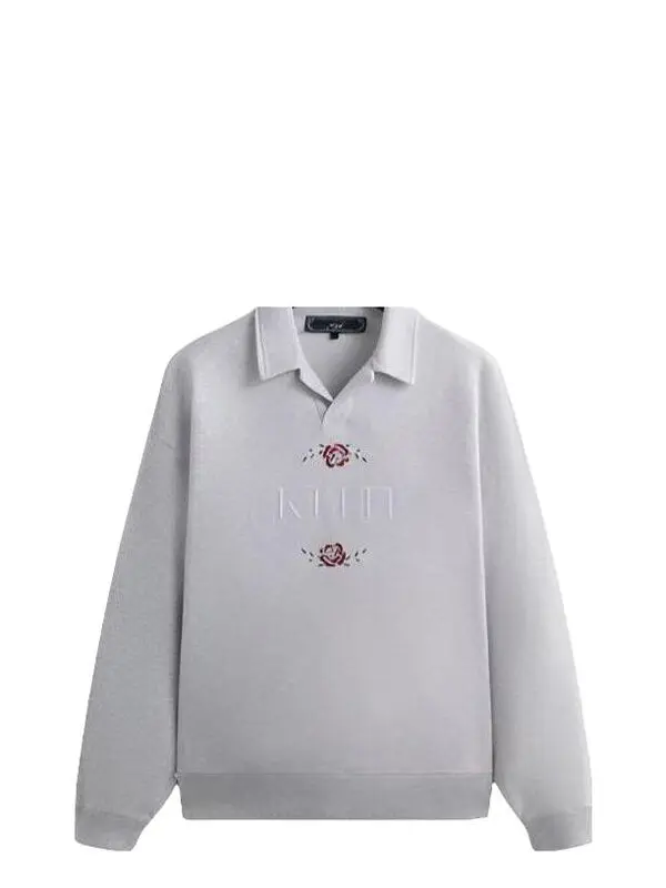 Kith Nelson Collared Pullover - Light Heather Grey