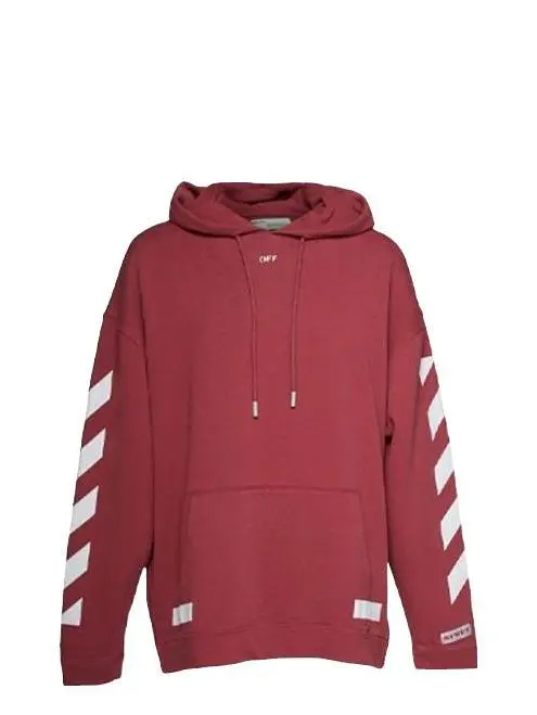 Off-White Arrow Stripe Hoodie - Red