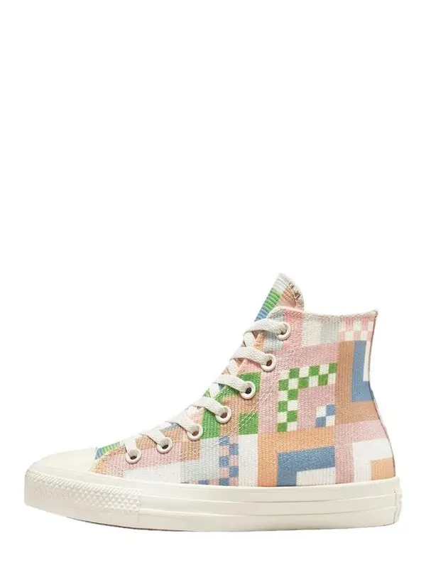 CONVERSE Chuck Taylor All Star High 'crafted Abstract Stripes' Sneakers - Creamwhite/blue/multi-color