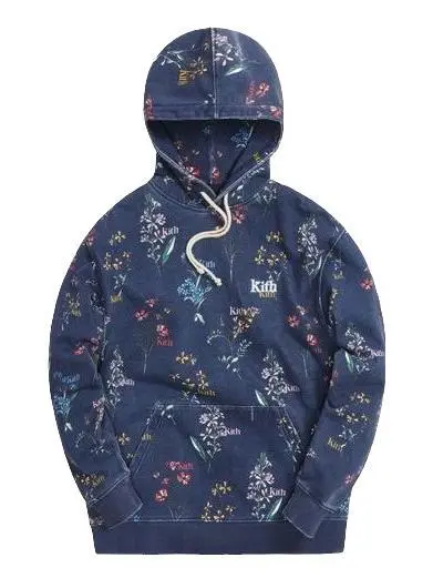 Kith Botanical Floral Williams Iii Hoodie - Navy