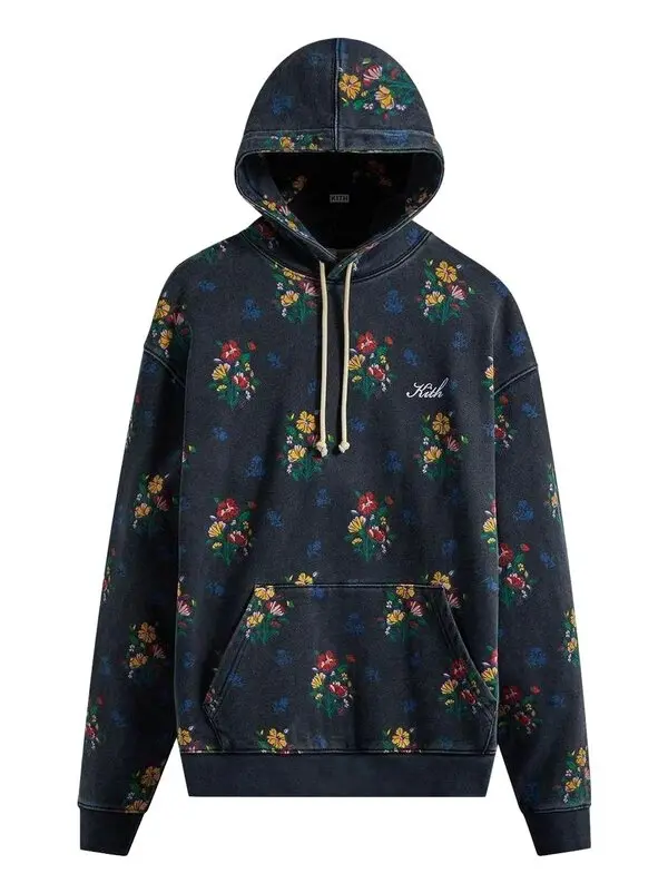 Kith Begonia Floral Williams Iii Hoodie - Navy
