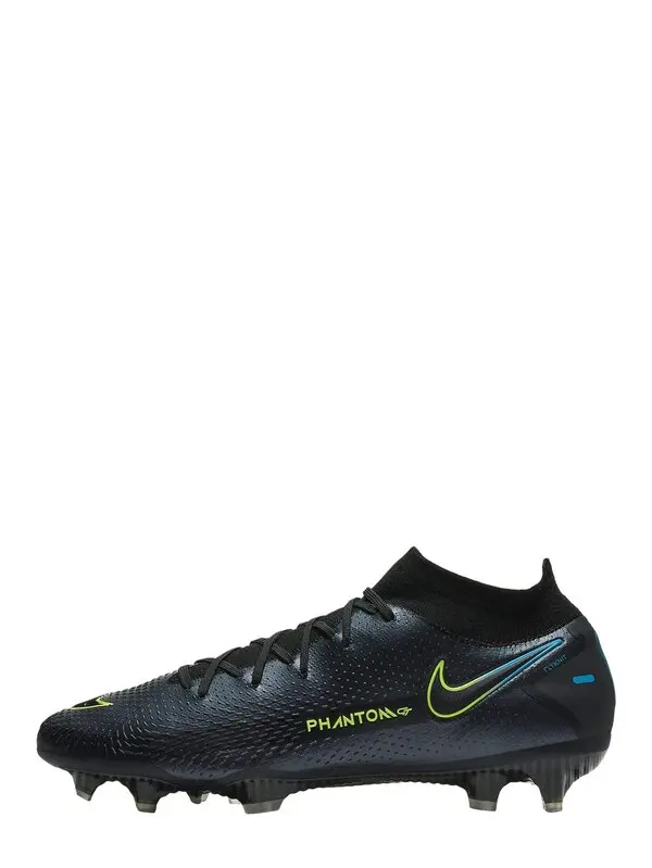 Nike Phantom Gt Elite Df Fg Football Boots - Black/yellow/blue