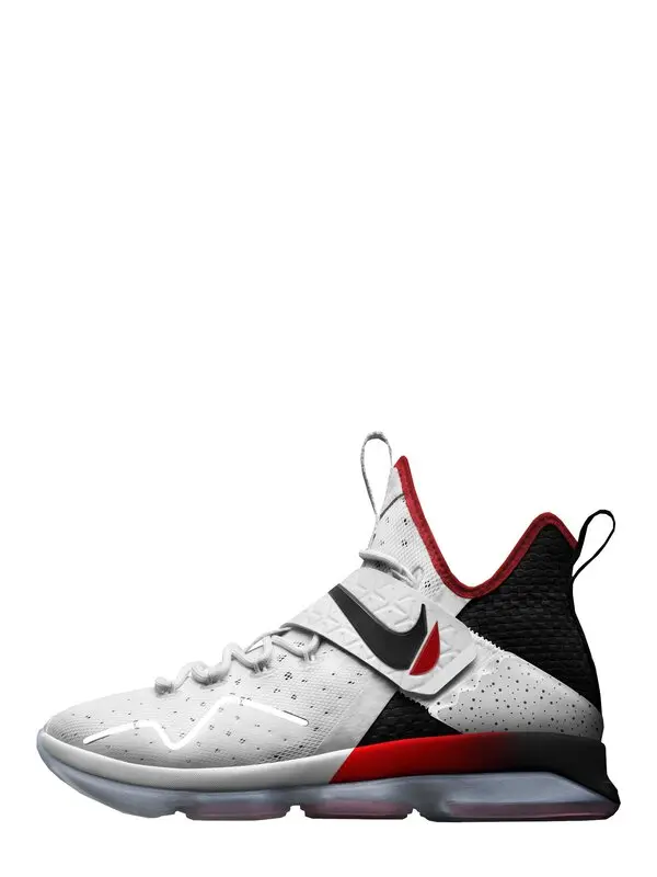 Nike Lebron 14 "flip The Switch" High-top Athletic Sneakers - White/black/red