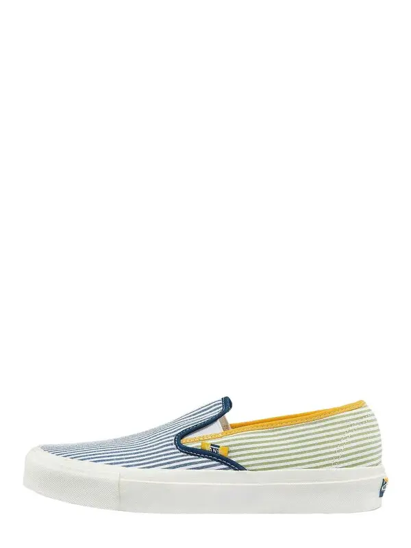 VANS Style 48 Lx Striped Slip-on Sneakers - White/blue