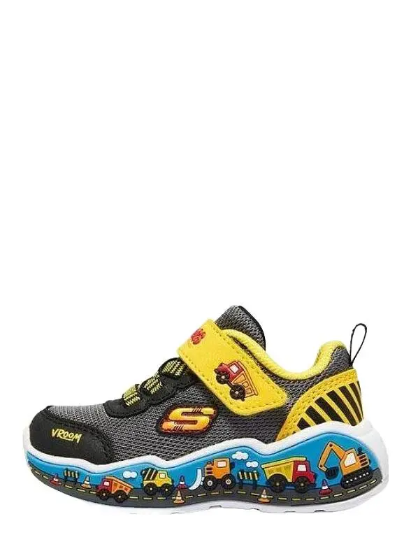 Sketchers Play Scene "grey Yellow" Athletic Sneakers - Grey/yellow/black