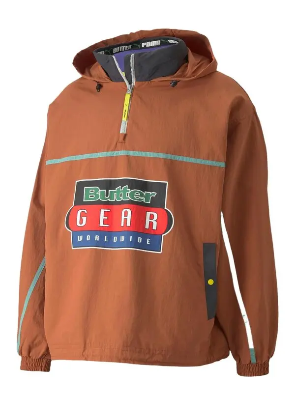 PUMA X Butter Goods Lightweight Half Zip Hoodie - Brown