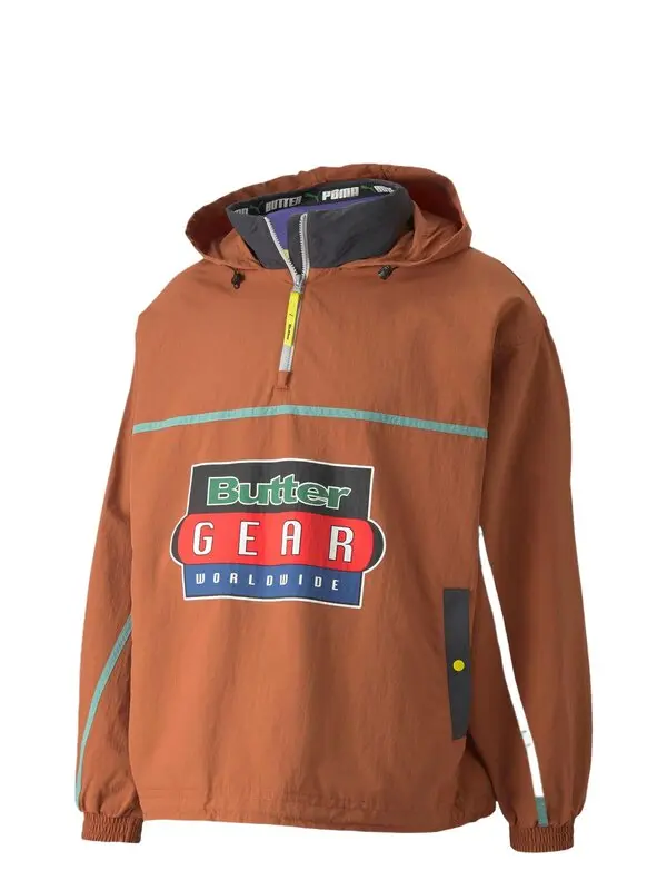 PUMA X Butter Goods Lightweight Half Zip Hoodie - Brown