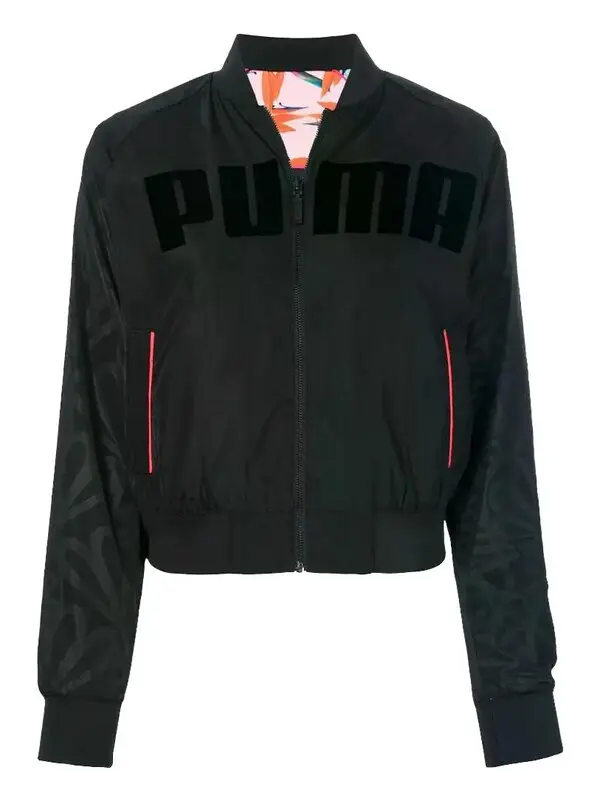 PUMA Reversible Logo-print Bomber Jacket - Black