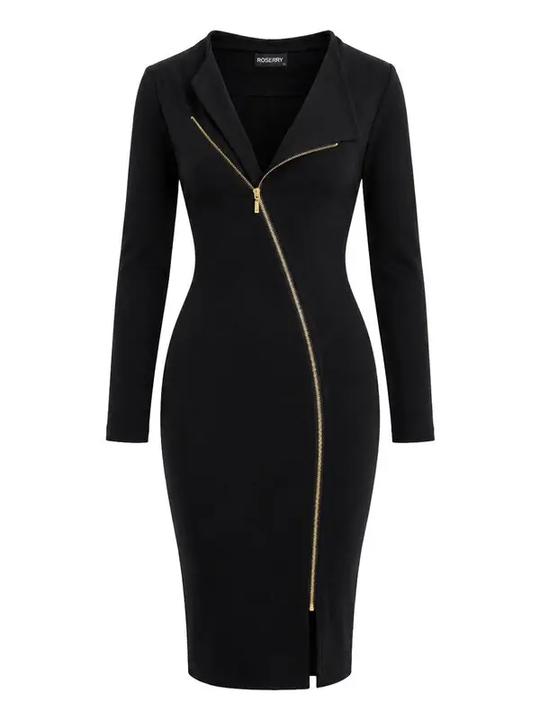 ROSERRY Chelsea Long Sleeve Dress - Navy