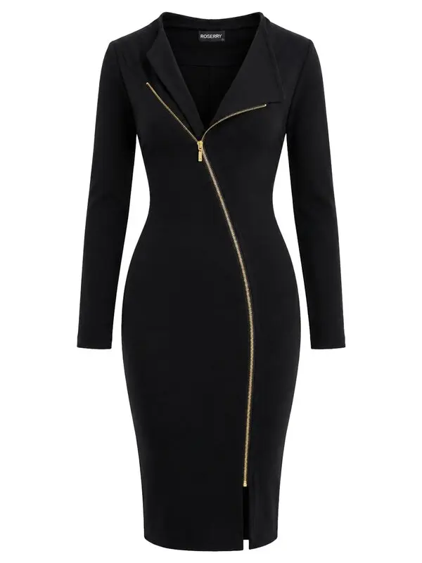 ROSERRY Chelsea Long Sleeve Dress - Navy