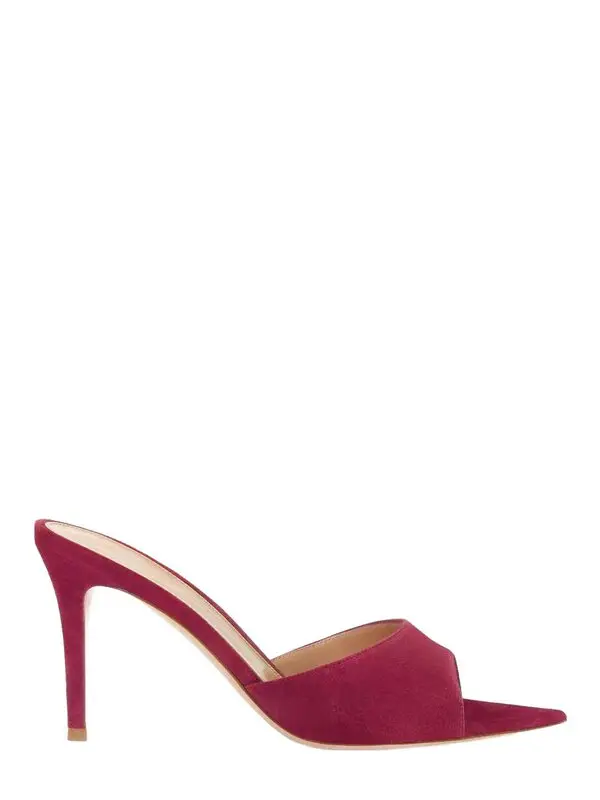 GIANVITO ROSSI Elle Suede Sandals - Red