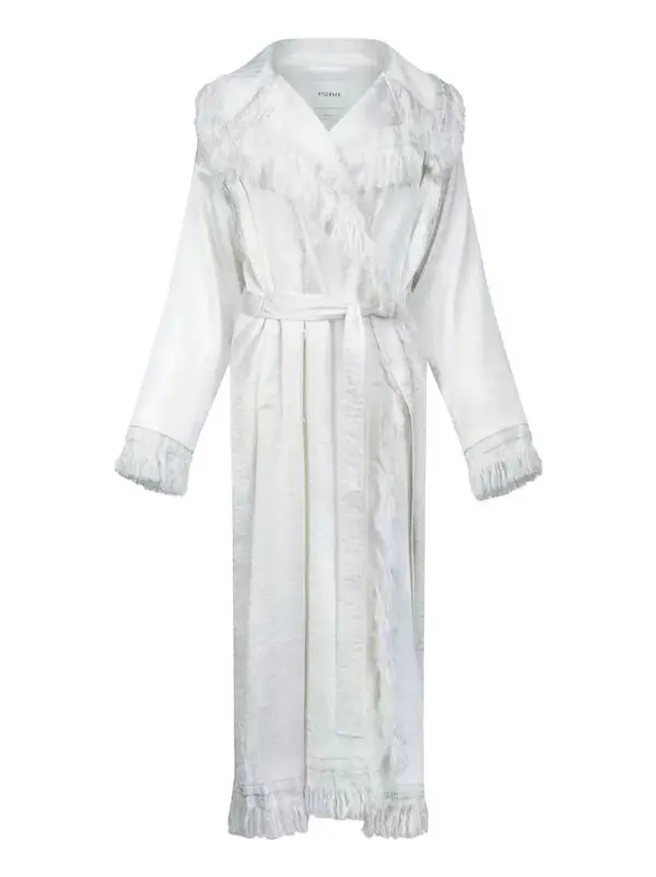 FFORME Lise Fringe-trim Coat - White