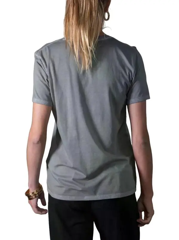 ANONYM APPAREL Romy Faded V-neck Short-sleeve T-shirt - Grey