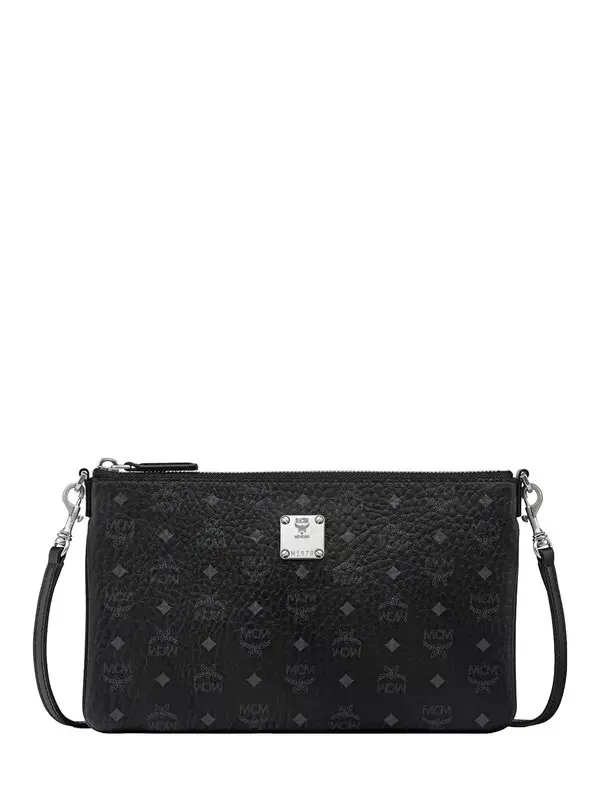 Mcm Aren Visetos Crossbody Bag - Black