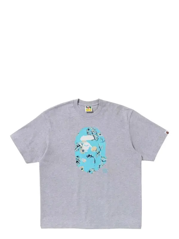 A BATHING APE Ape Head Vacation-pattern T-shirt - Grey