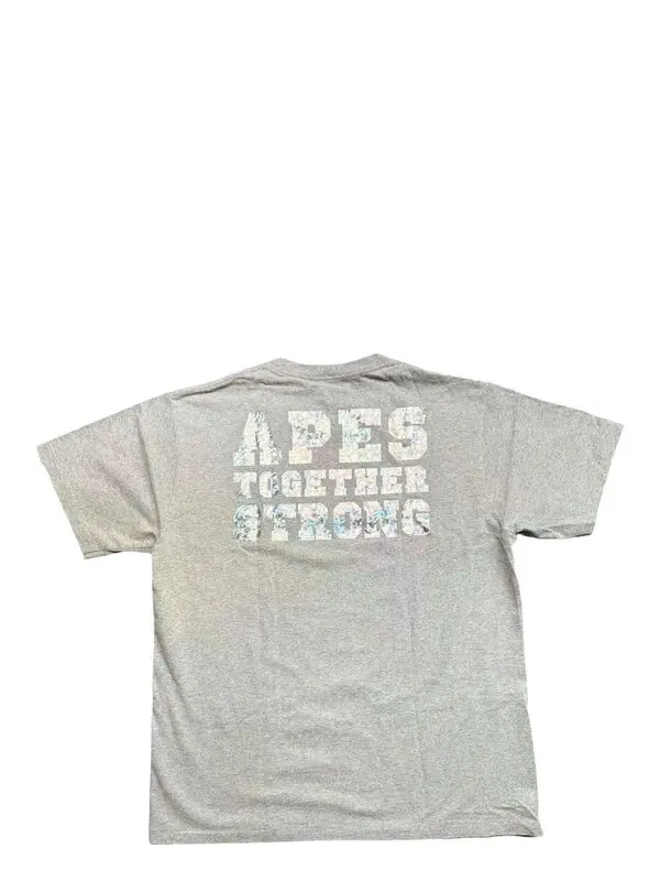 A BATHING APE Honeycomb Camo College T-shirt - Grey