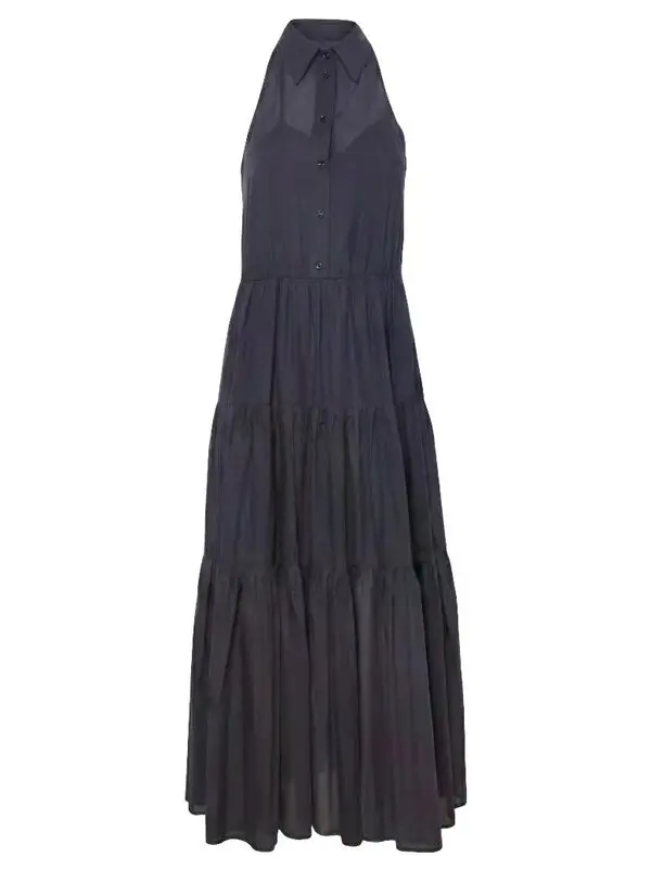 PENNYBLACK Sleeveless Ruffled Maxi Dress - Blue