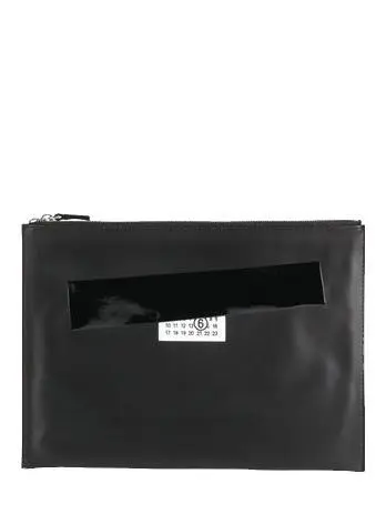 MAISON MARGIELA Leather Clutch Bag - Black