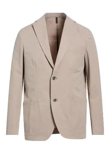 SLOWEAR Single-breasted Polyester Seersucker Blazer - Beige