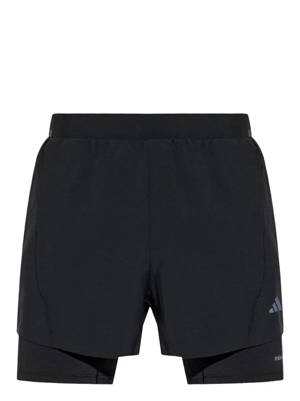 Adidas X Entire Studios Layered Performance Shorts - Black