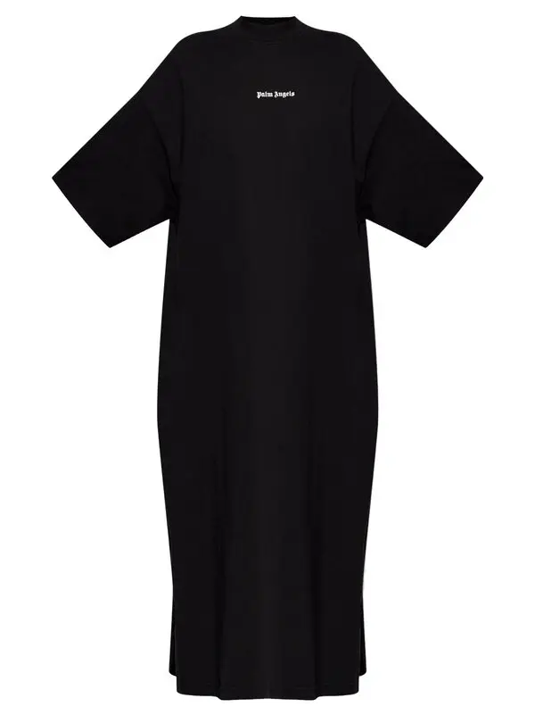 Palm Angels Logo T-shirt Dress - Black