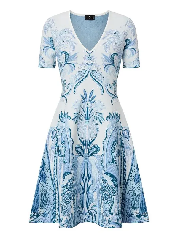 Etro Floral Minidress - Blue