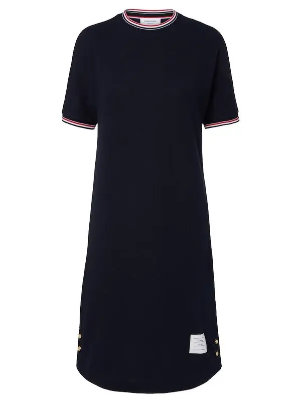 Thom Browne Dolman Cotton T-shirt Dress - Blue