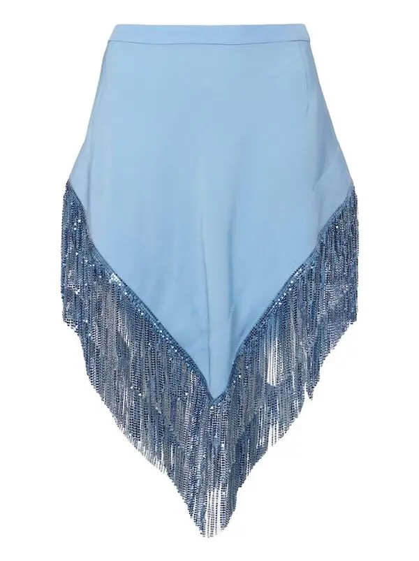Rabanne Chainmail Crêpe Miniskirt - Blue