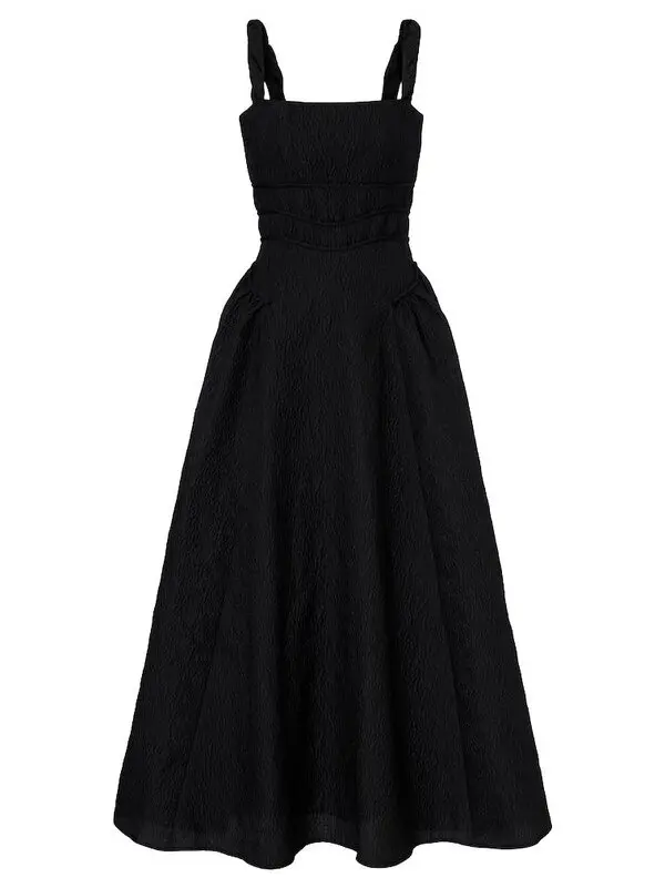 Rachel Gilbert Sophia Jacquard Maxi Dress - Black