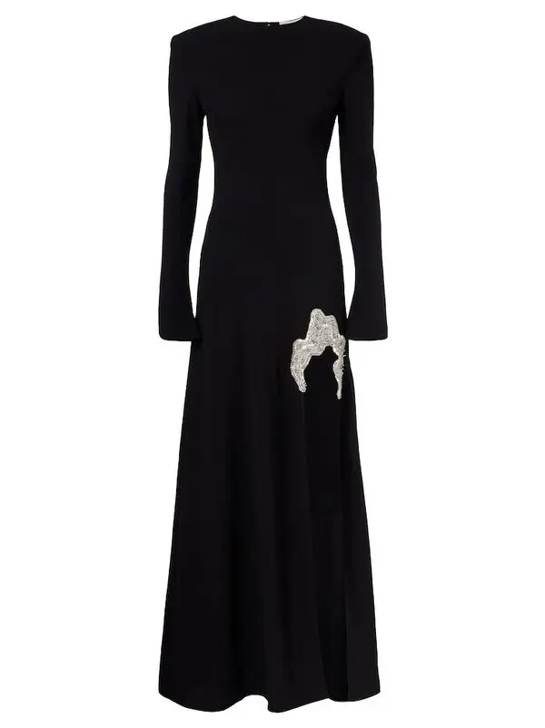 Rachel Gilbert Amari Embellished Gown - Black
