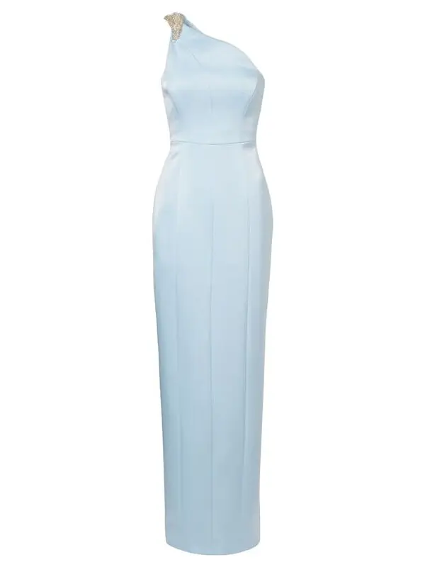Rachel Gilbert Celestia One-shoulder Gown - Blue