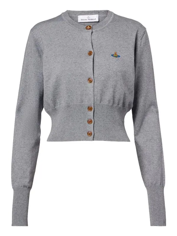VIVIENNE WESTWOOD Bea Cropped Cardigan - Grey