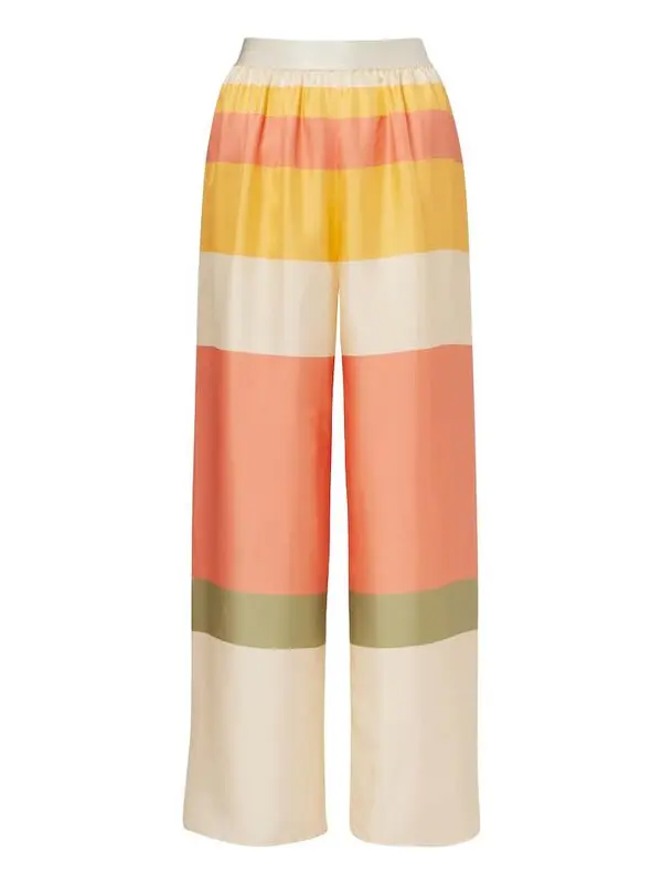 ERES Lollipop Silk Twill Wide-leg Pants - Multicoloured