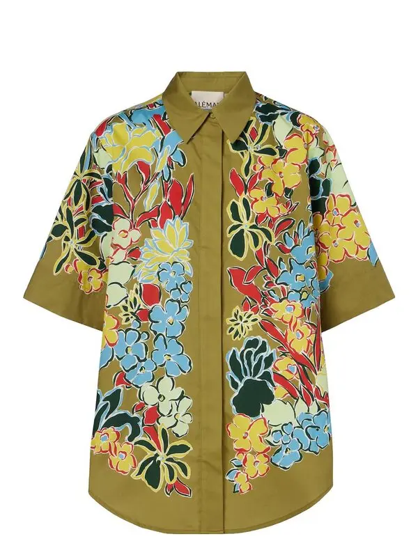 ALEMAIS Solstice Floral Cotton-blend Shirt - Green