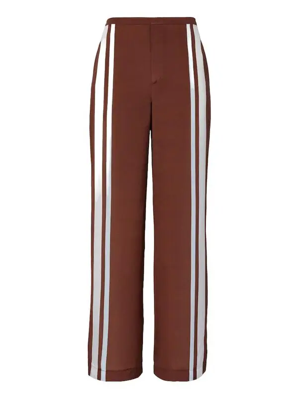 SIR. Marais Silk Wide-leg Pants - Brown