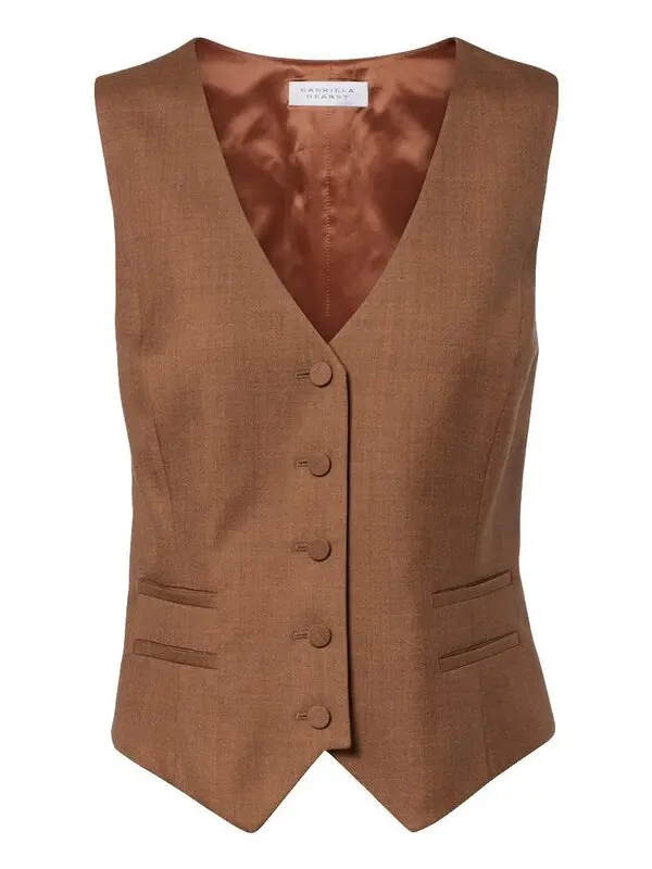 Gabriela Hearst Coleridge Wool And Silk Vest - Brown