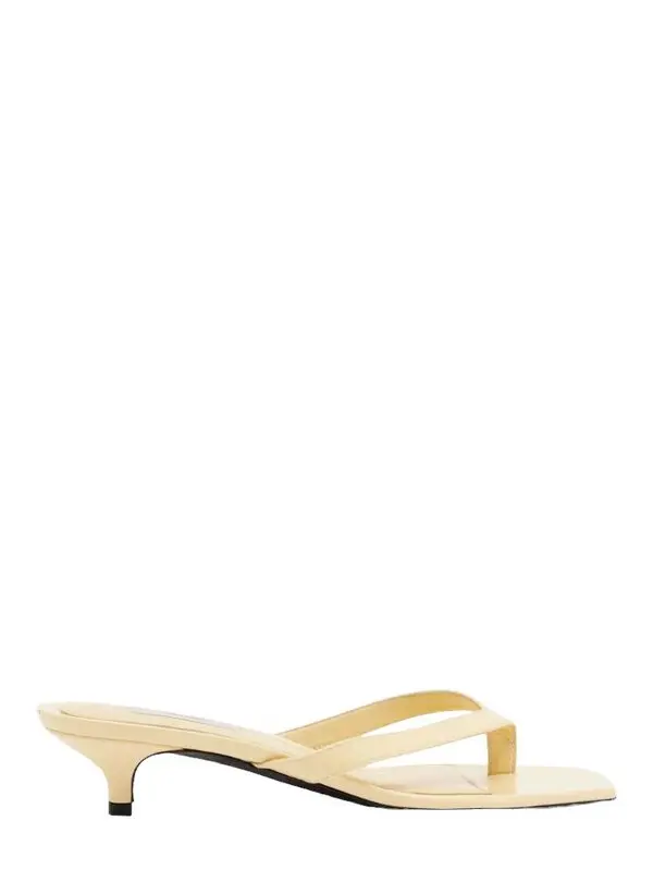 TOTEME Leather Thong Sandals - Yellow