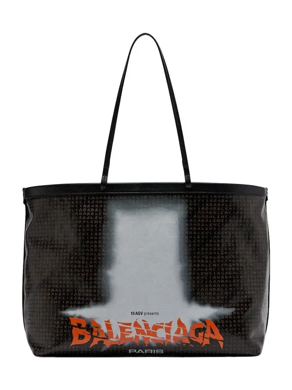 Balenciaga Large Canvas Tote Bag - Brown