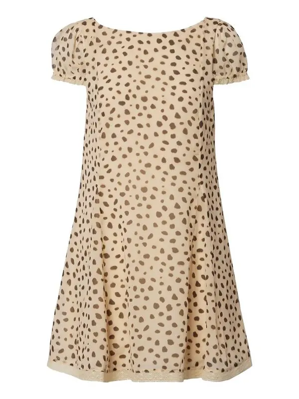 Posse Priscilla Animal Print Silk Minidress - Brown