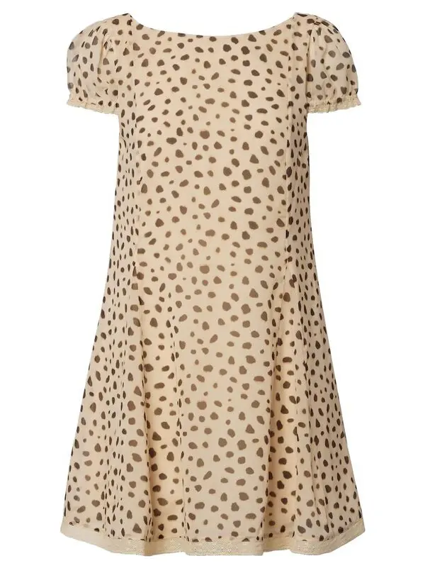 Posse Priscilla Animal Print Silk Minidress - Brown
