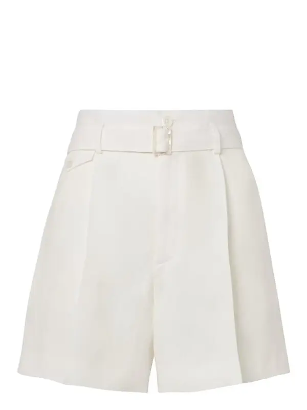 Ralph Lauren Belted Linen Shorts - White