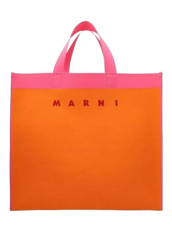 Marni Logo Jacquard Tote Bag - Orange