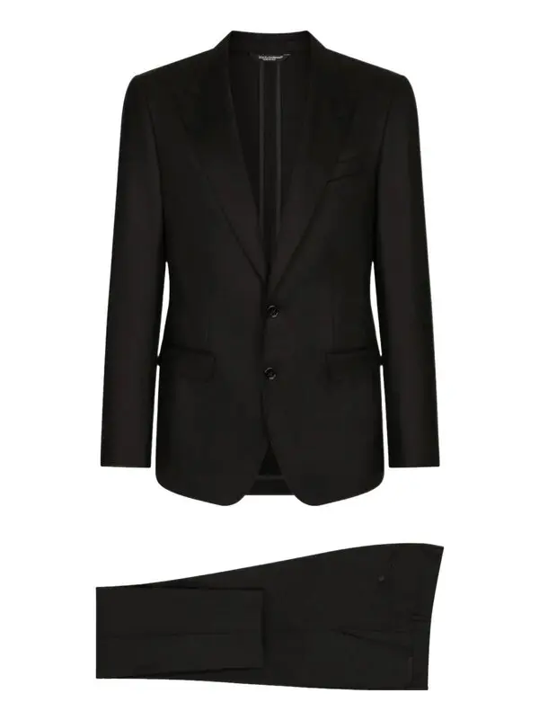 Dolce & Gabbana Single-breasted Tailored Suit With Pleated Trousers - Nero