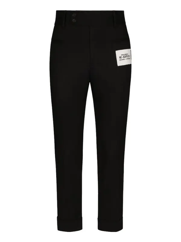 Dolce & Gabbana Re-edition Stretch Drill Trousers - Black