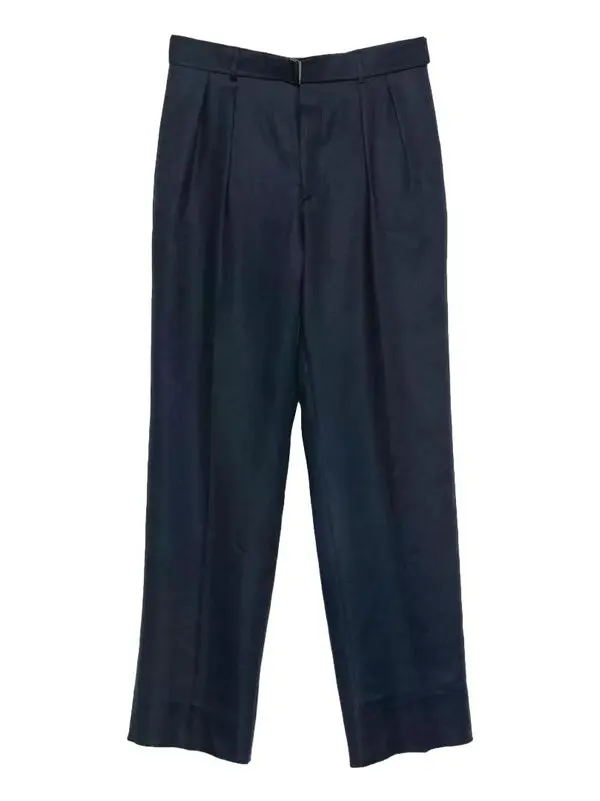 Tagliatore Pleated Straight-leg Trousers - Blue